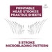Microblading Stroke Pattern Template, Microblading Head Stroke Patterns ...