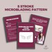 Microblading Stroke Pattern Template, Microblading Head Stroke Patterns ...