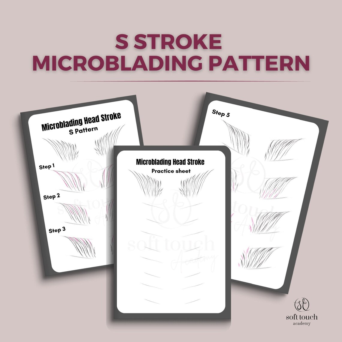 Microblading Head Stroke Patterns Step-by-step | Microblading Stroke ...