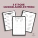 Microblading Stroke Pattern Template, Microblading Head Stroke Patterns ...