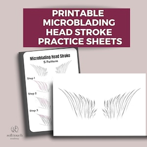 Microblading Stroke Pattern Template, Microblading Head Stroke Patterns ...