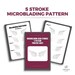 Microblading Stroke Pattern Template, Microblading Head Stroke Patterns ...