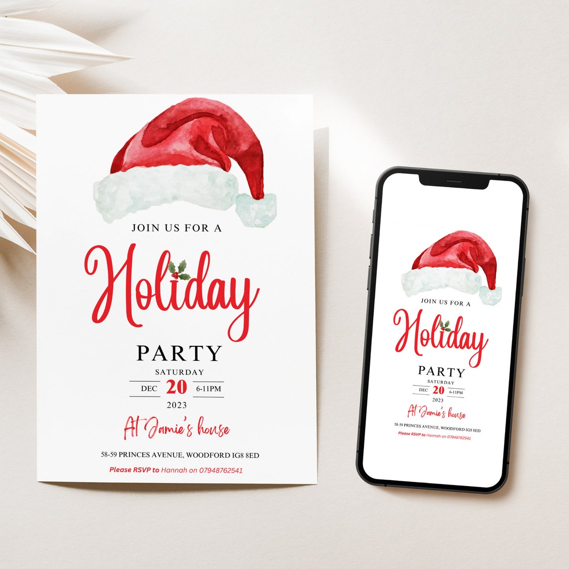 Editable Christmas Party Invitation Christmas Party Invite - Etsy