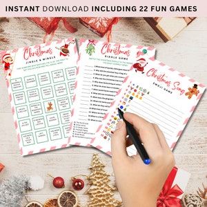 Printable Christmas Game Bundle | Christmas Party Games | Christmas ...
