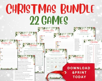 Christmas Games Printable Bundle Christmas Party Games School Christmas ...