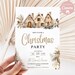 Editable Neutral Boho Christmas Party Invitation Christmas Party Invite ...