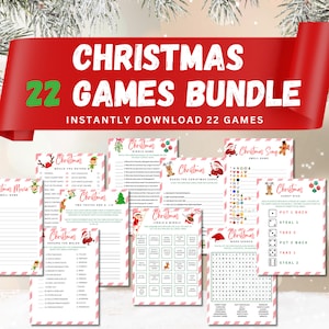 Christmas Games Printable Bundle Christmas Party Games School Christmas ...