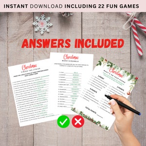 Printable Christmas Game Bundle | Christmas Party Games | Christmas ...