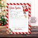 Printable Christmas Letter to Santa Easy to Print Santa - Etsy