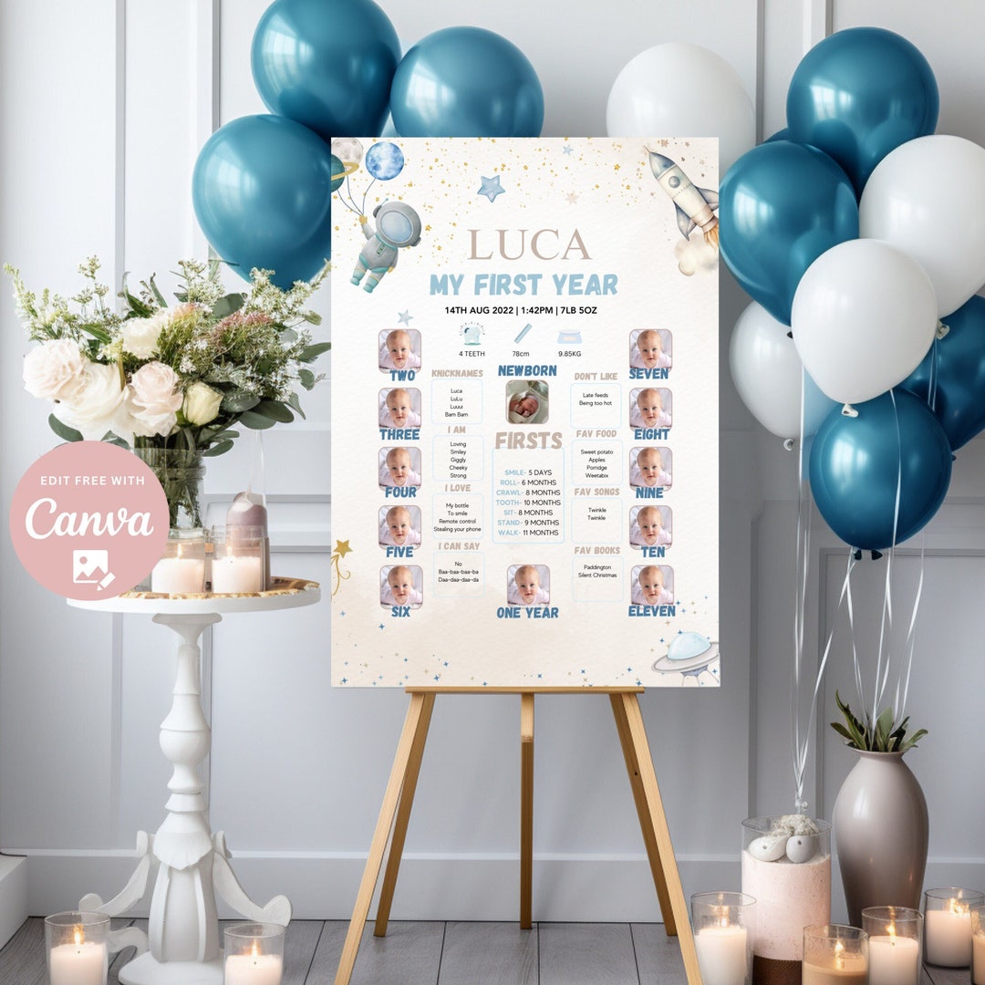 Editable First Birthday Milestone Sign First Trip Around the Sun ...