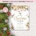 Editable Neutral Boho Christmas Party Invitation Christmas Party Invite ...