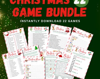 Printable Christmas Game Bundle | Christmas Party Games | Christmas ...