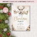 Editable Neutral Boho Christmas Party Invitation Christmas Party Invite ...