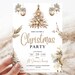 Editable Neutral Boho Christmas Party Invitation Christmas Party Invite ...