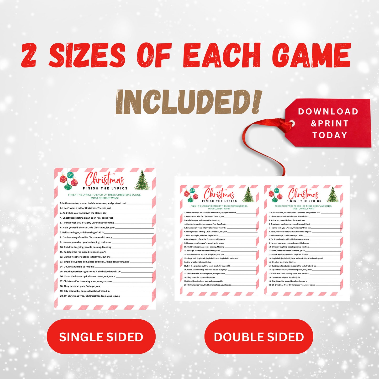Christmas Games Printable Bundle Christmas Party Games School Christmas ...