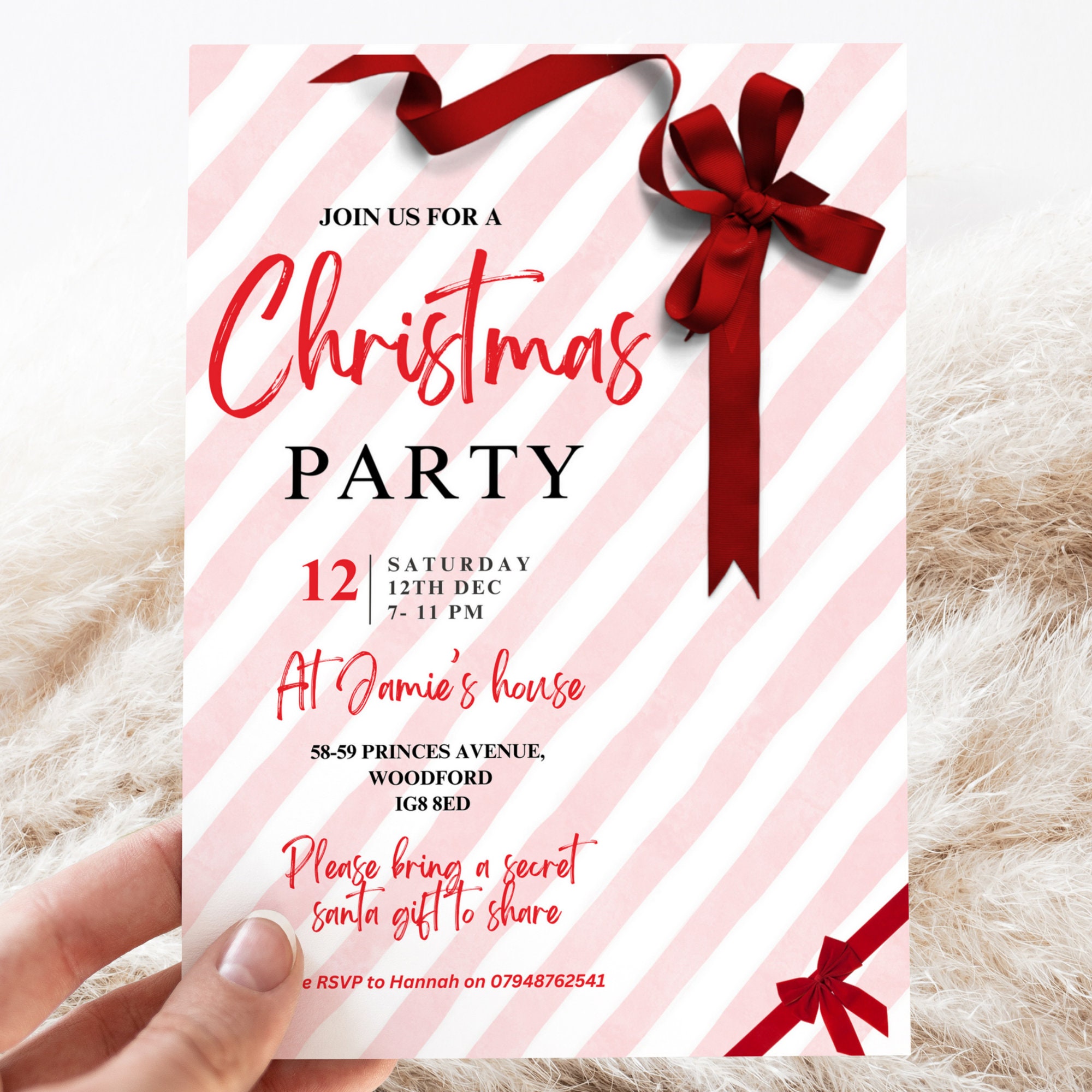 Editable Christmas Party Invitation Christmas Party Invite Christmas ...