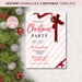 Editable Christmas Party Invitation Christmas Party Invite Christmas ...