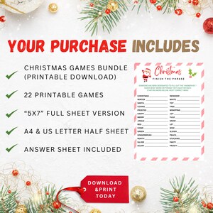 Printable Christmas Game Bundle | Christmas Party Games | Christmas ...
