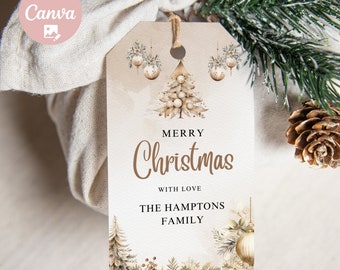 Merry Christmas Gift Tag Printable, Printable Christmas Gift Tag ...