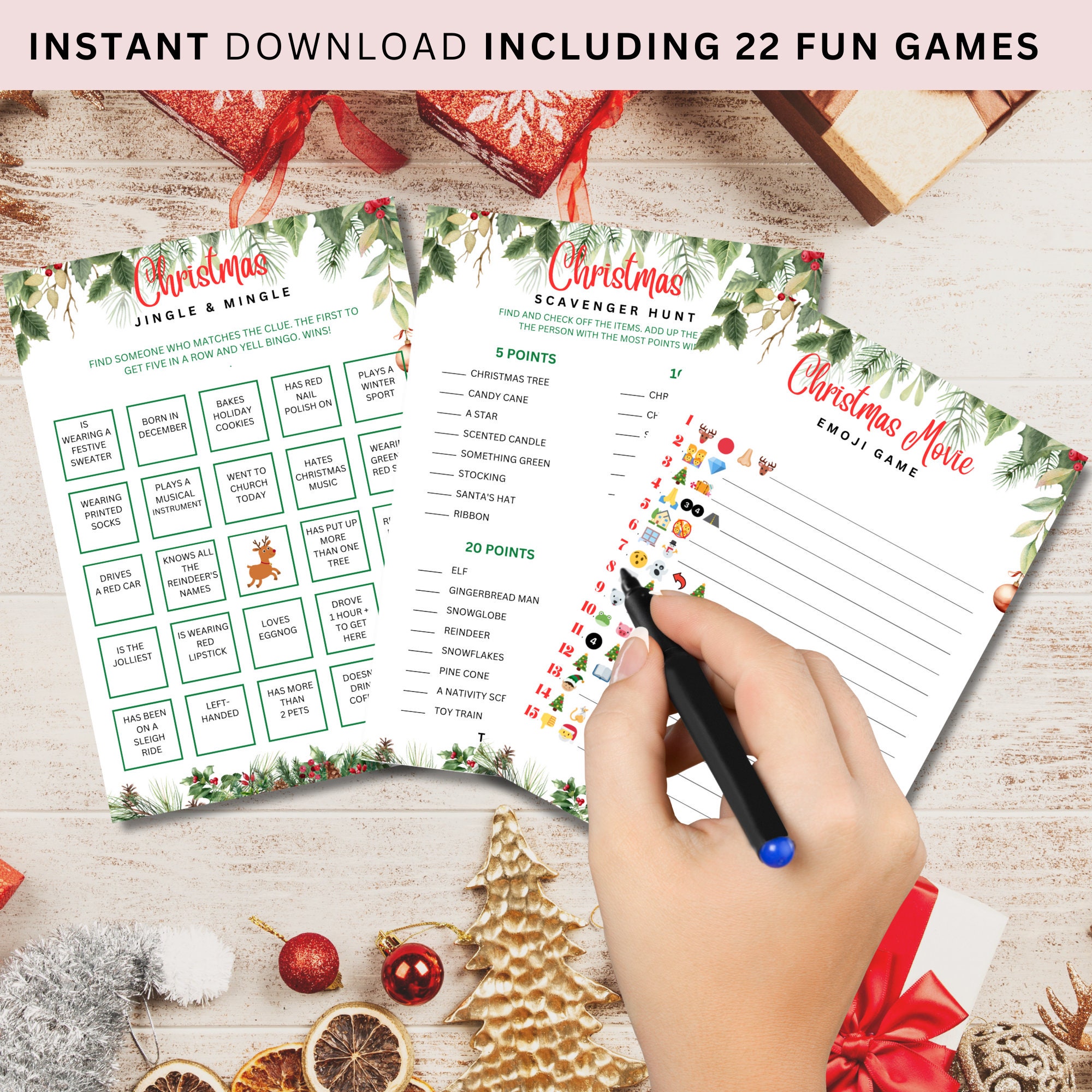 Christmas Games Printable Bundle Christmas Party Games School - Etsy