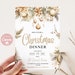 Editable Neutral Boho Christmas Party Invitation Christmas Party Invite ...