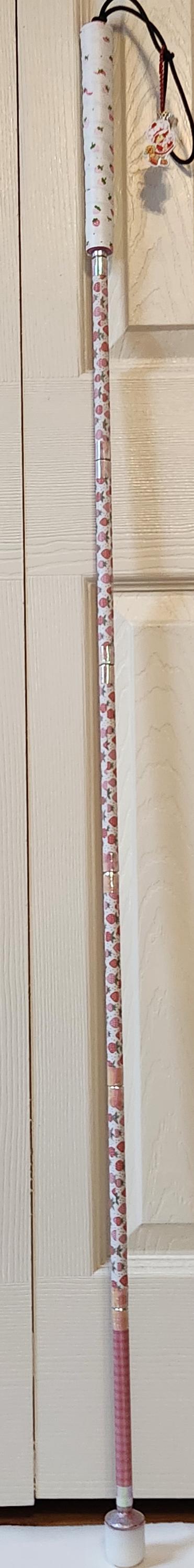 Custom Strawberry Shortcake Inspired White Cane - Etsy