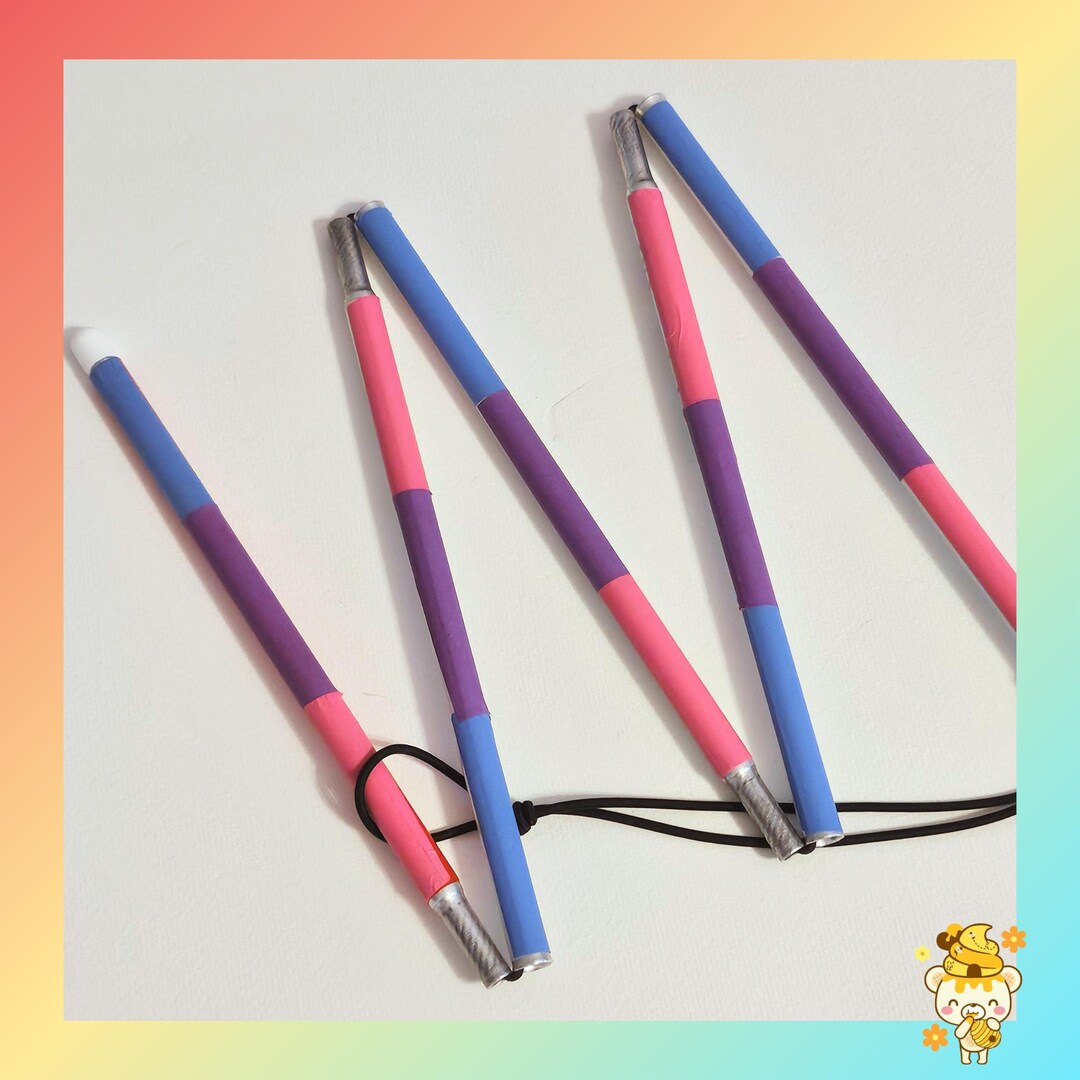Bisexual Pride Flag ID Cane – Lightweight Ambutech Aluminium Low Vision ...