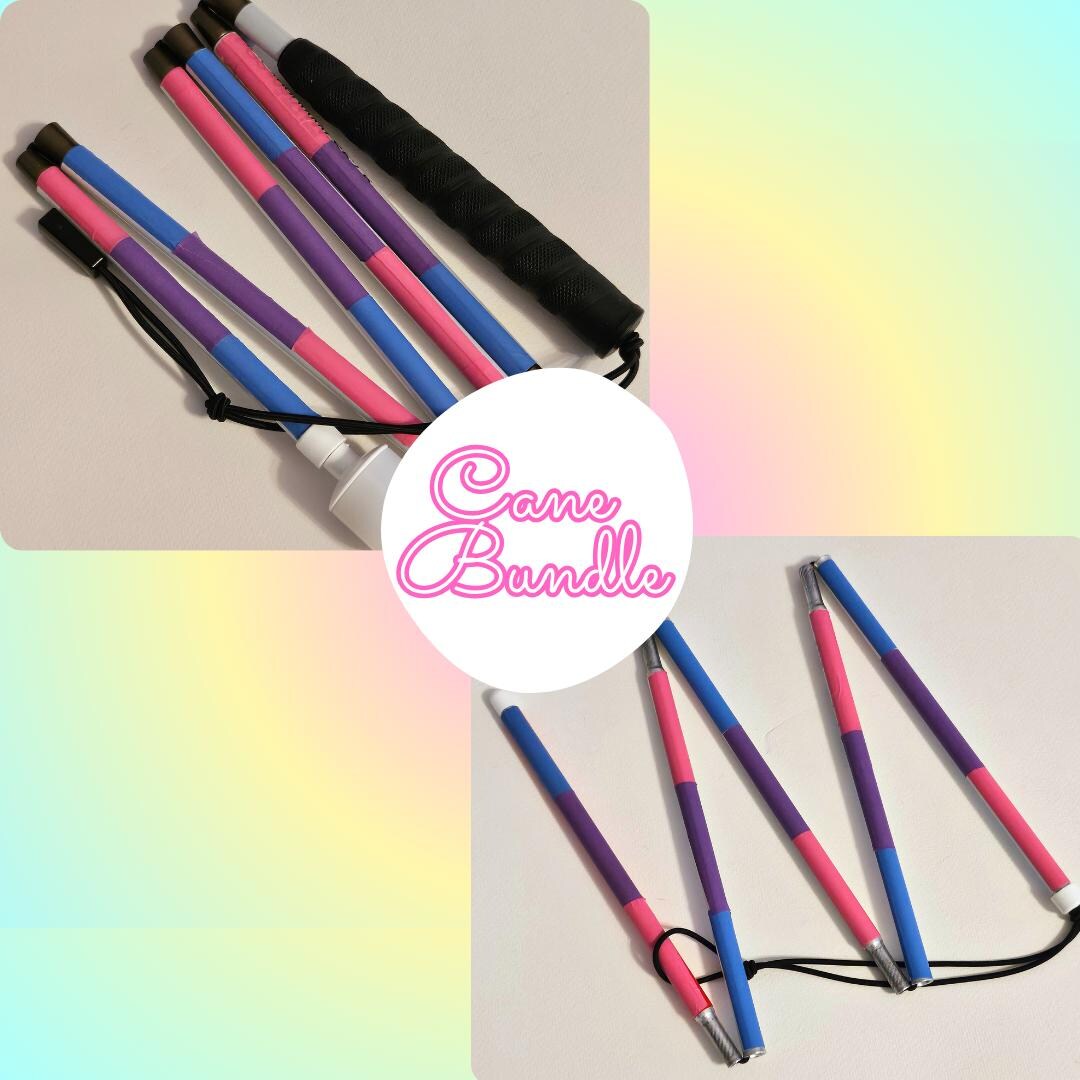 Custom Ambutech Bisexual Pride Flag Cane Bundle – Matching Mobility and ...
