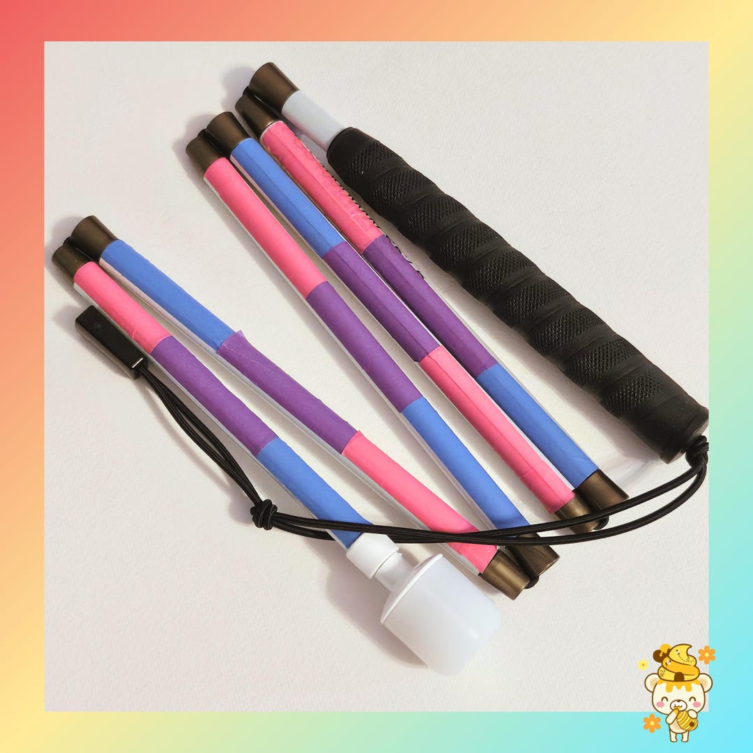 Ambutech Pride Flag White Cane – Bisexual Flag Mobility Cane ...
