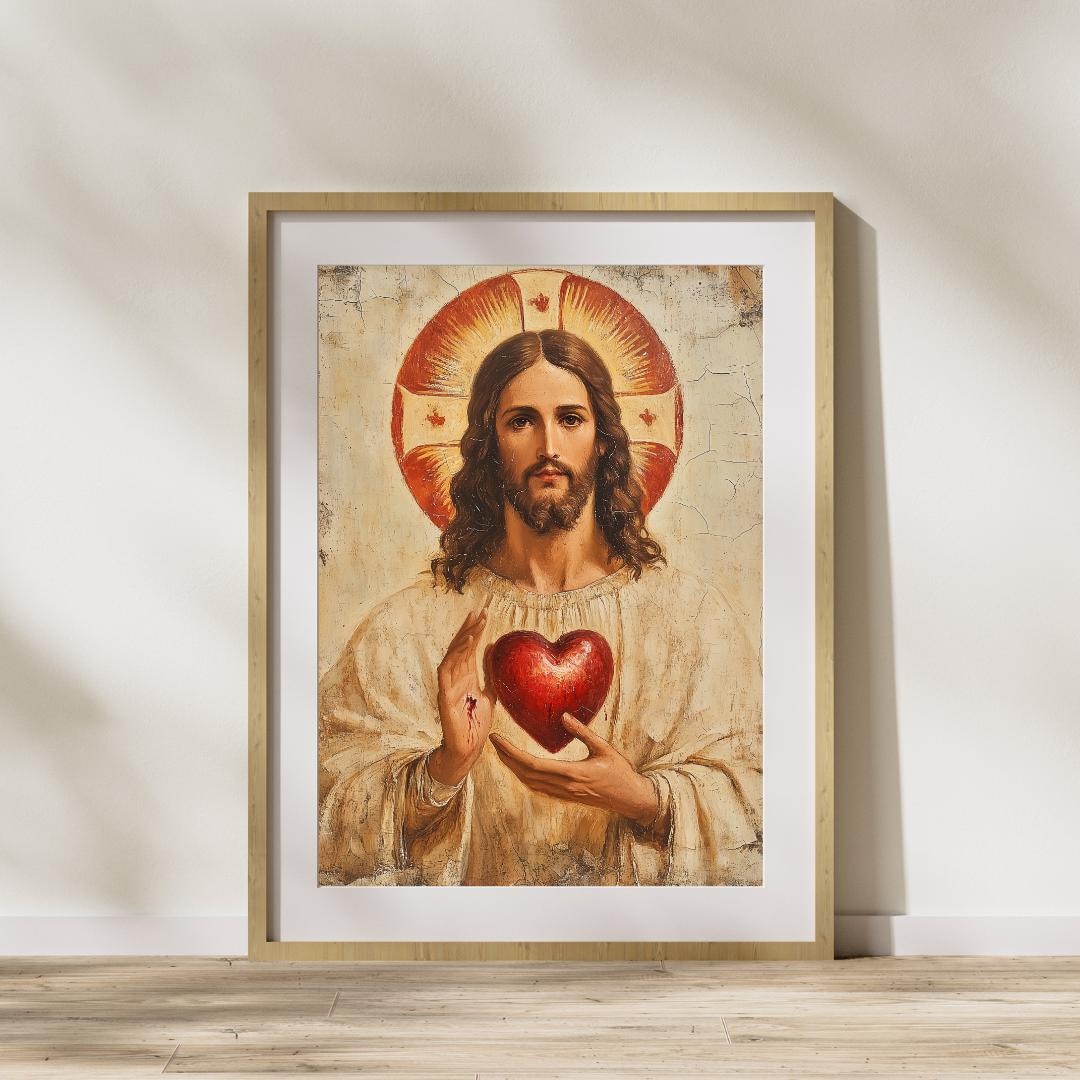DIGITAL DOWNLOAD Sacred Heart of Jesus - Spiritual Artwork for Home ...