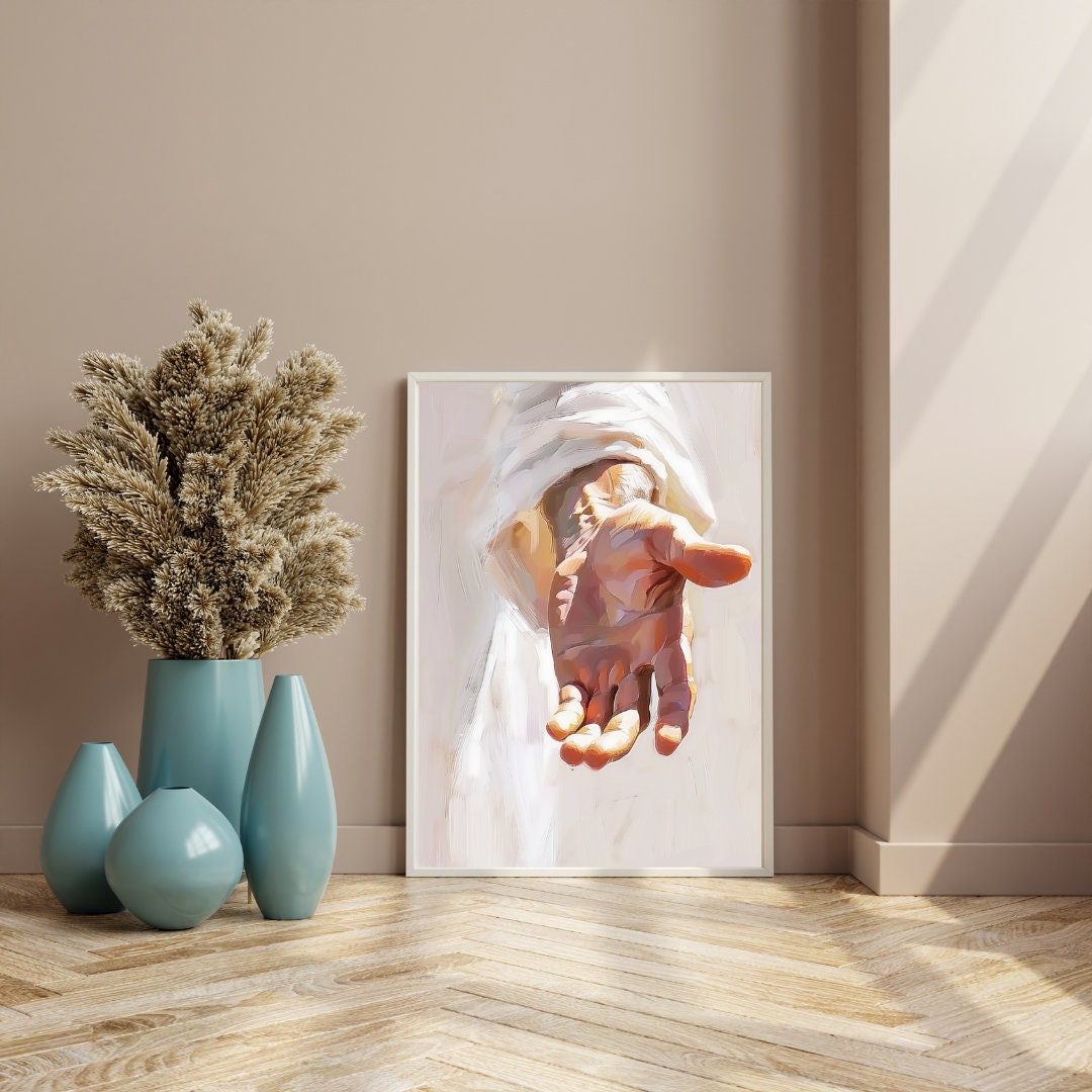 DIGITAL DOWNLOAD Jesus Hand - Inspirational Christian Art Print ...