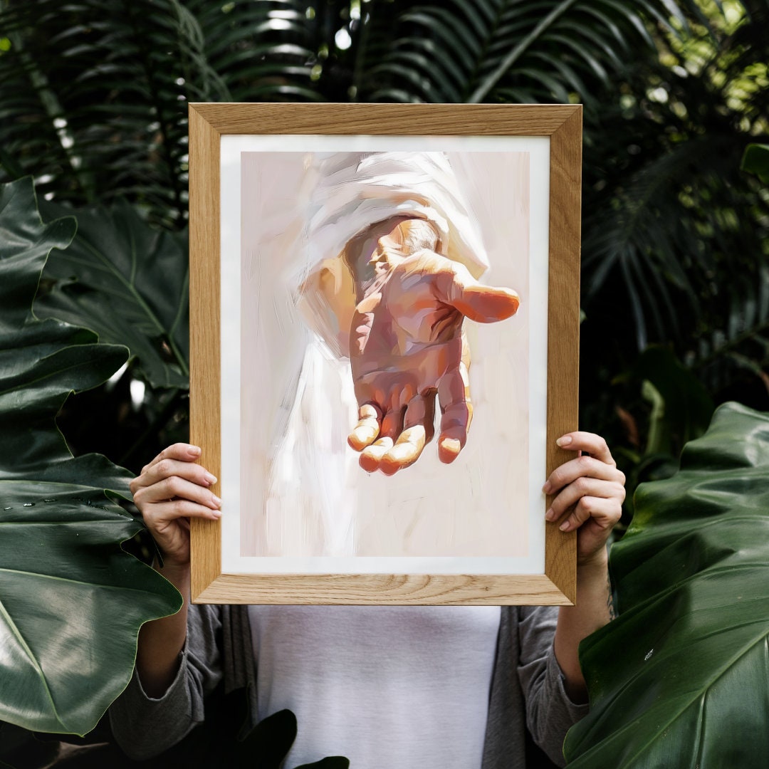 DIGITAL DOWNLOAD Jesus Hand - Inspirational Christian Art Print ...