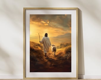 Jesus Leaves the 99, Parable of the Lost Sheep, Good Shepherd, Jesus ...