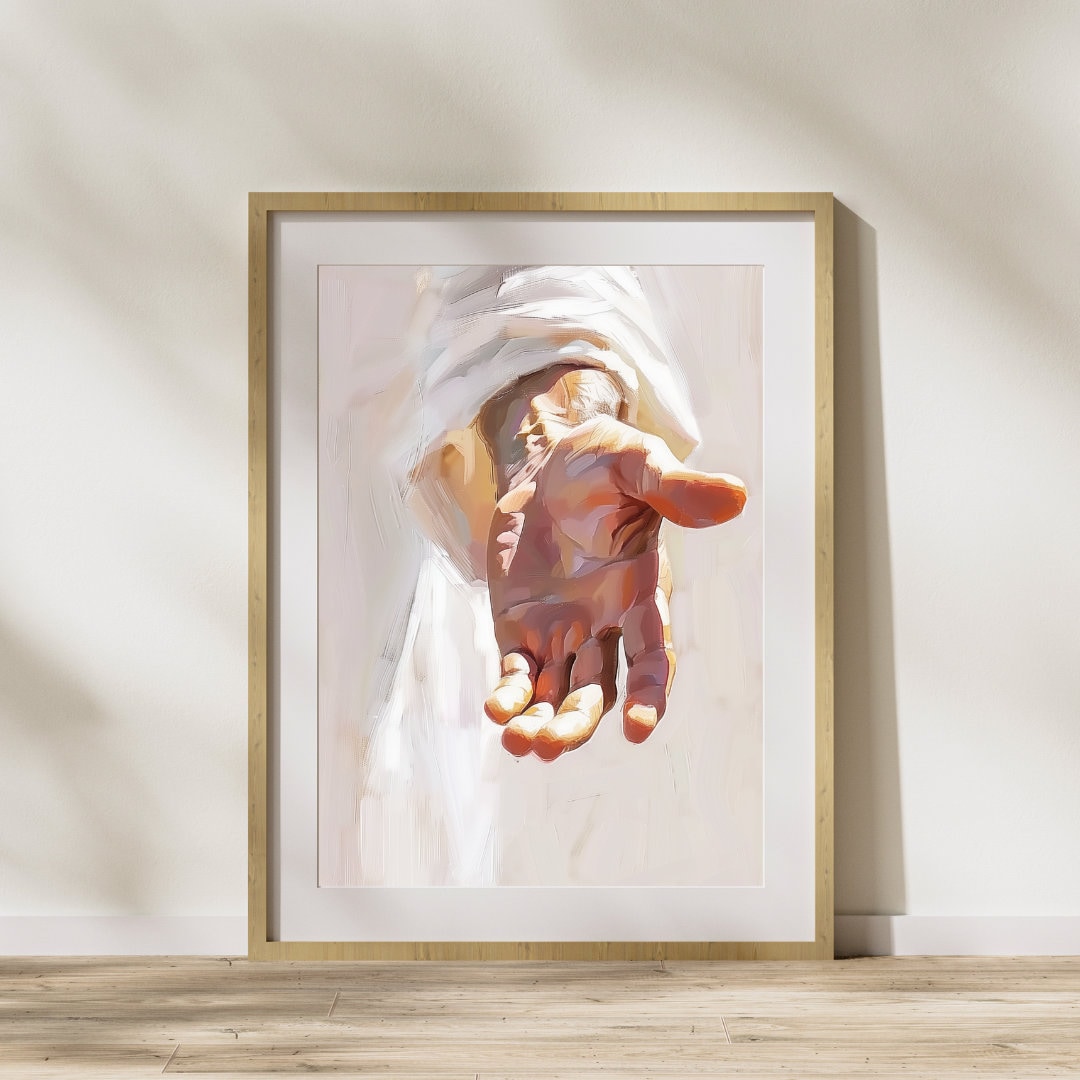 DIGITAL DOWNLOAD Jesus Hand - Inspirational Christian Art Print ...