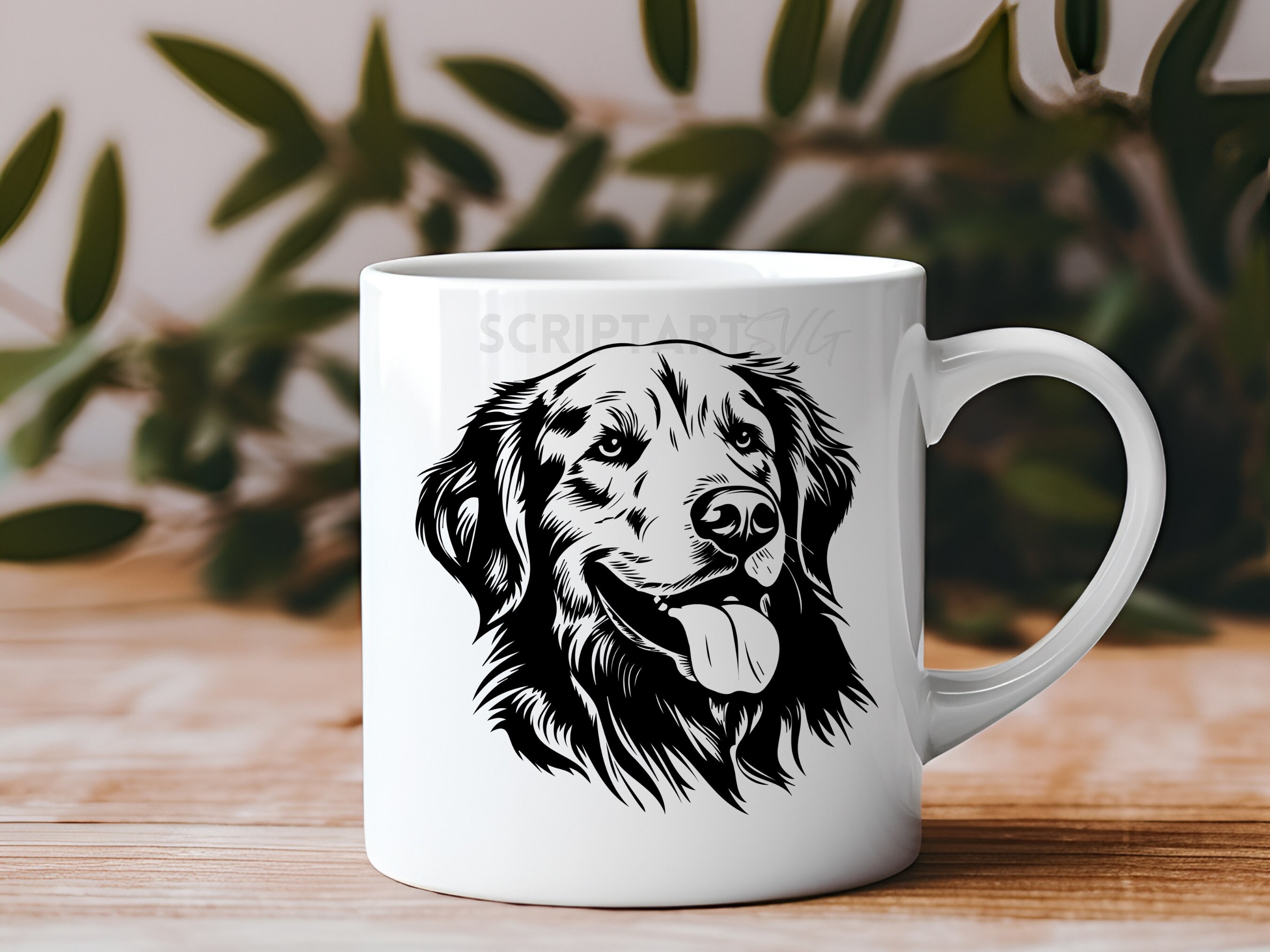 Golden Retriever SVG File Silhouette Golden Retriever Profile Vector ...