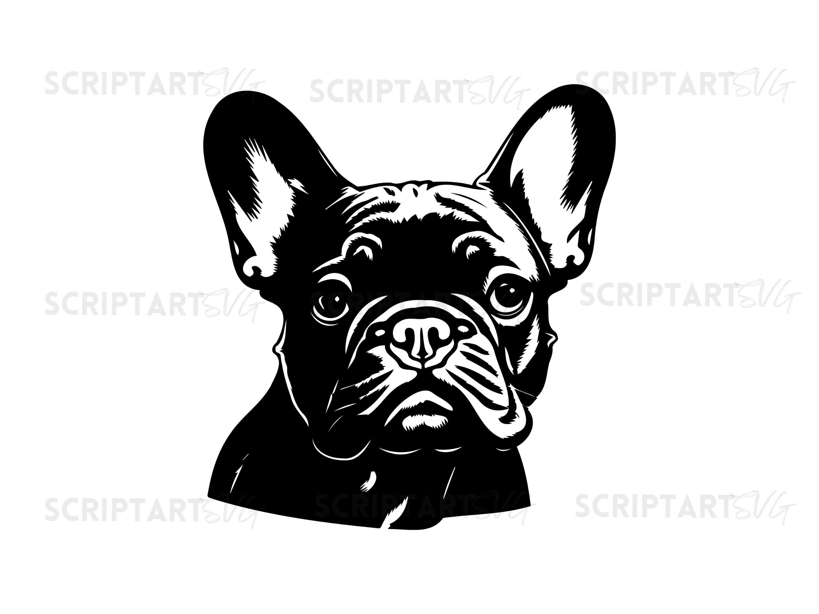 French Bulldog SVG File Silhouette French Bulldog Profile Vector Images ...