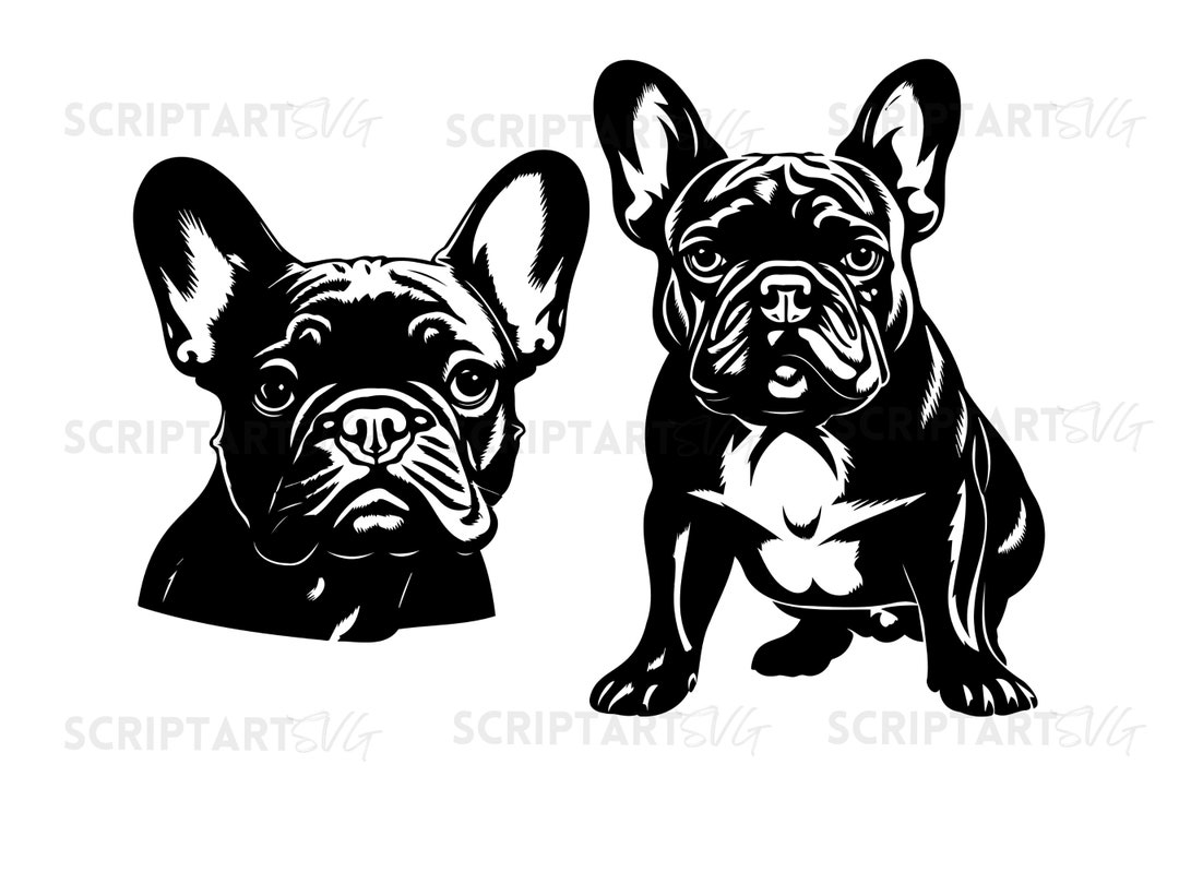 French Bulldog SVG File Silhouette French Bulldog Profile Vector Images ...