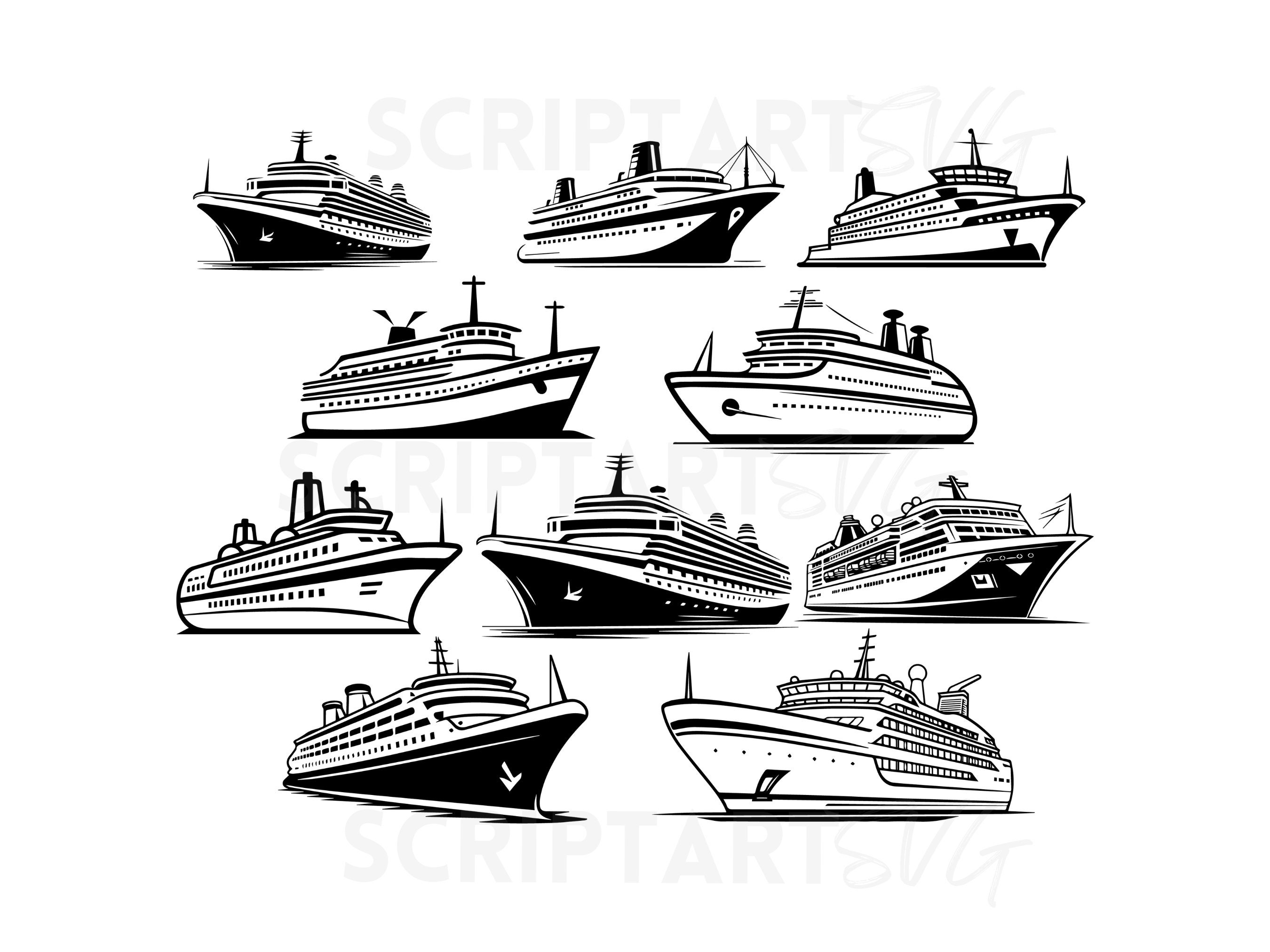 Cruise Ship Svg Bundle Cruise Ship Svg Cruise Ship Clipart Cruise Ship ...