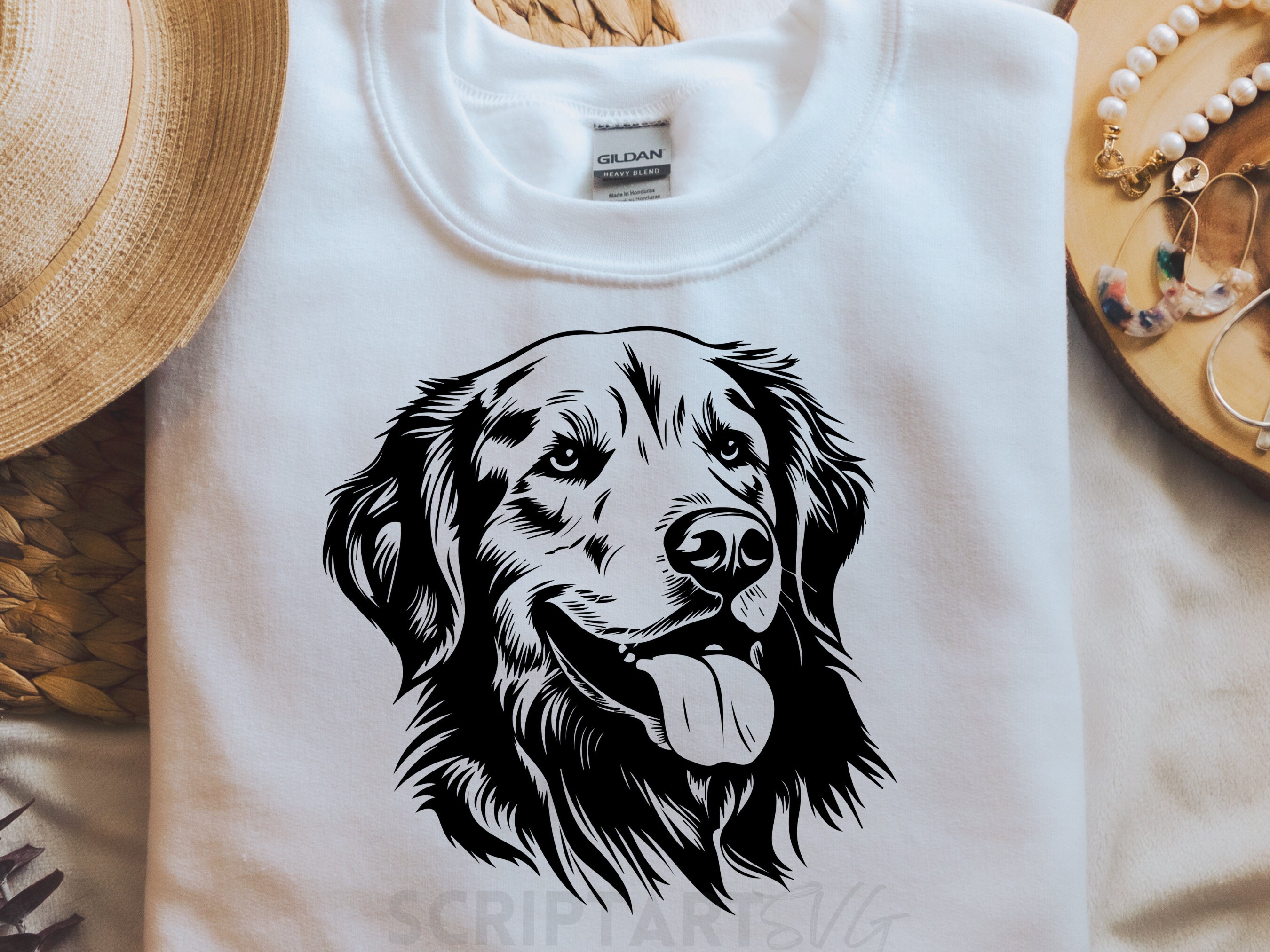 Golden Retriever SVG File Silhouette Golden Retriever Profile Vector ...