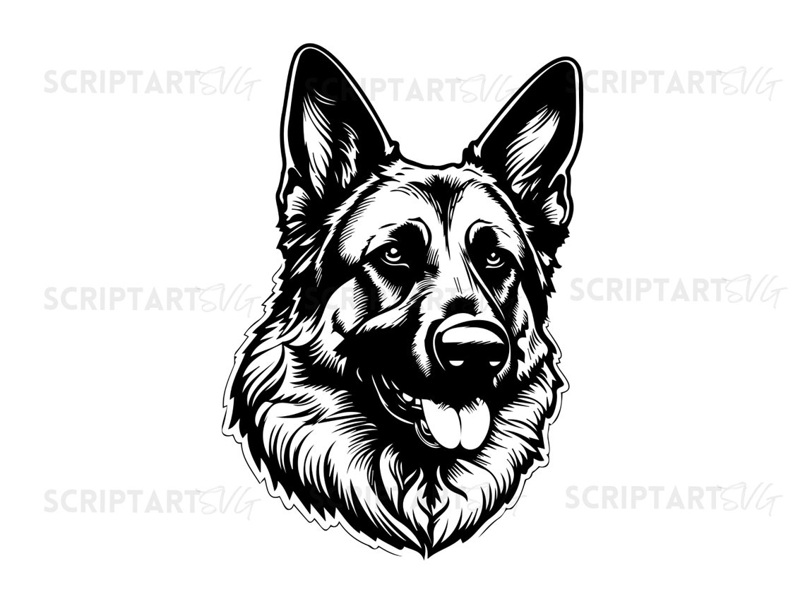German Shepherd SVG File Silhouette German Shepherd Profile Vector ...