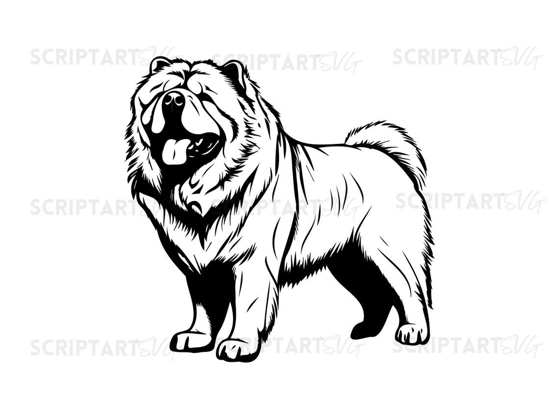Chow Chow SVG File Silhouette Chow Chow Profile Vector Images Clipart ...