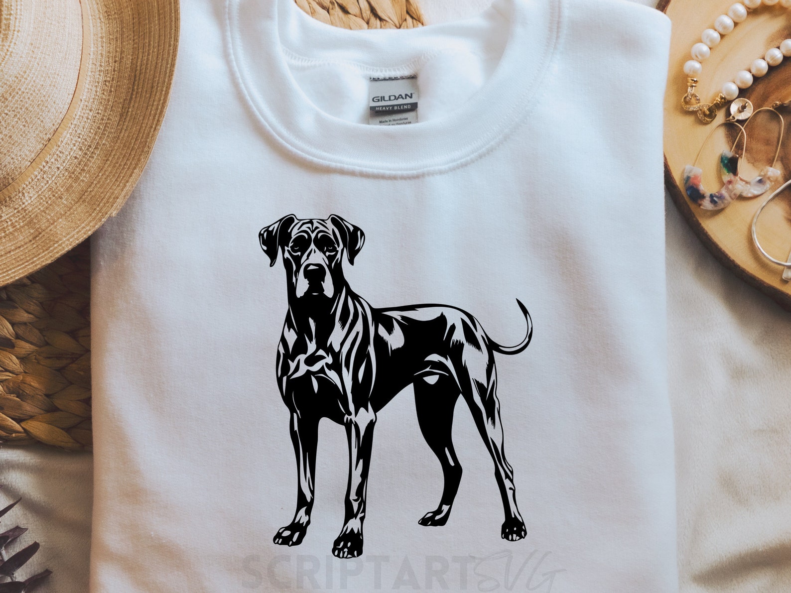 Great Dane SVG File Silhouette Great Dane Profile Vector Images Clipart ...