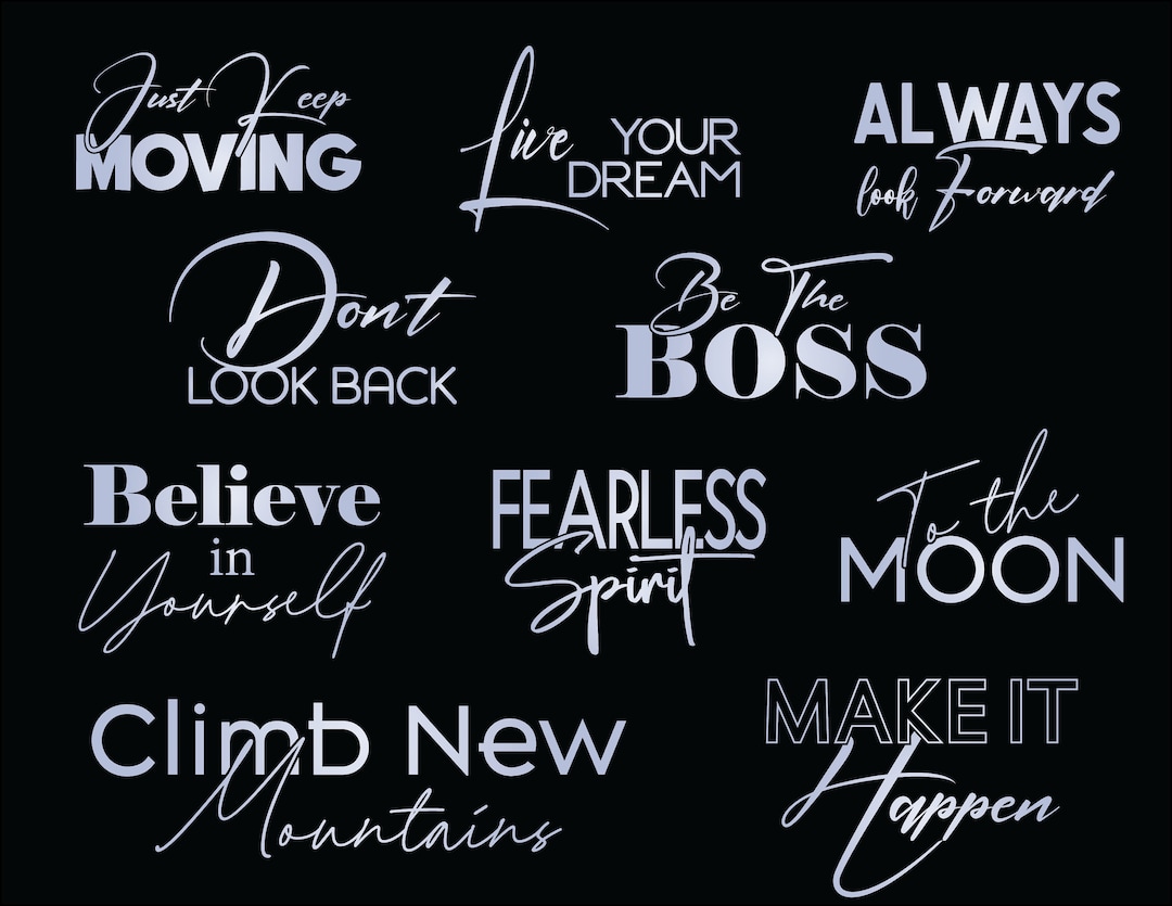 10 Motivational Quotes SVG, Inspirational Quotes SVG Bundle, Svg Png ...