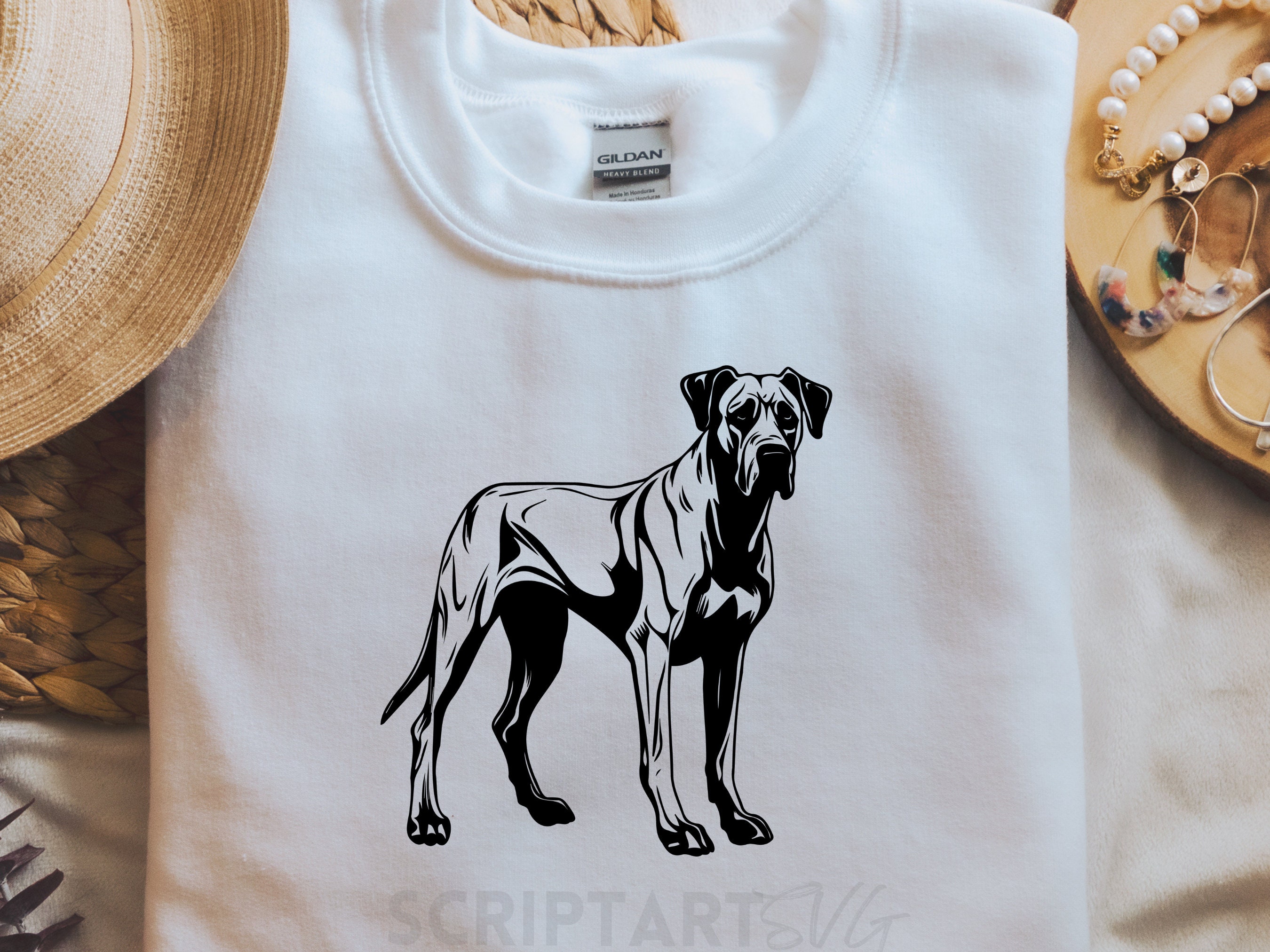 Great Dane SVG File Silhouette Great Dane Profile Vector Images Clipart ...