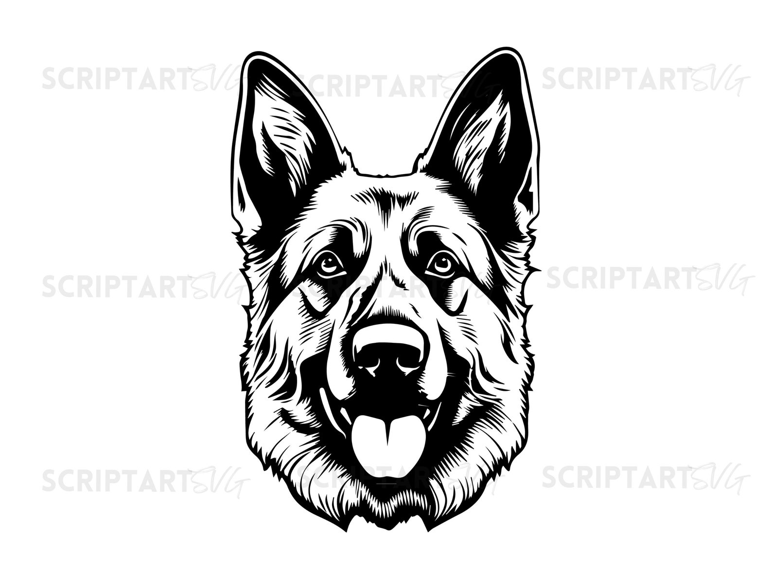 German Shepherd SVG File Silhouette German Shepherd Profile Vector ...