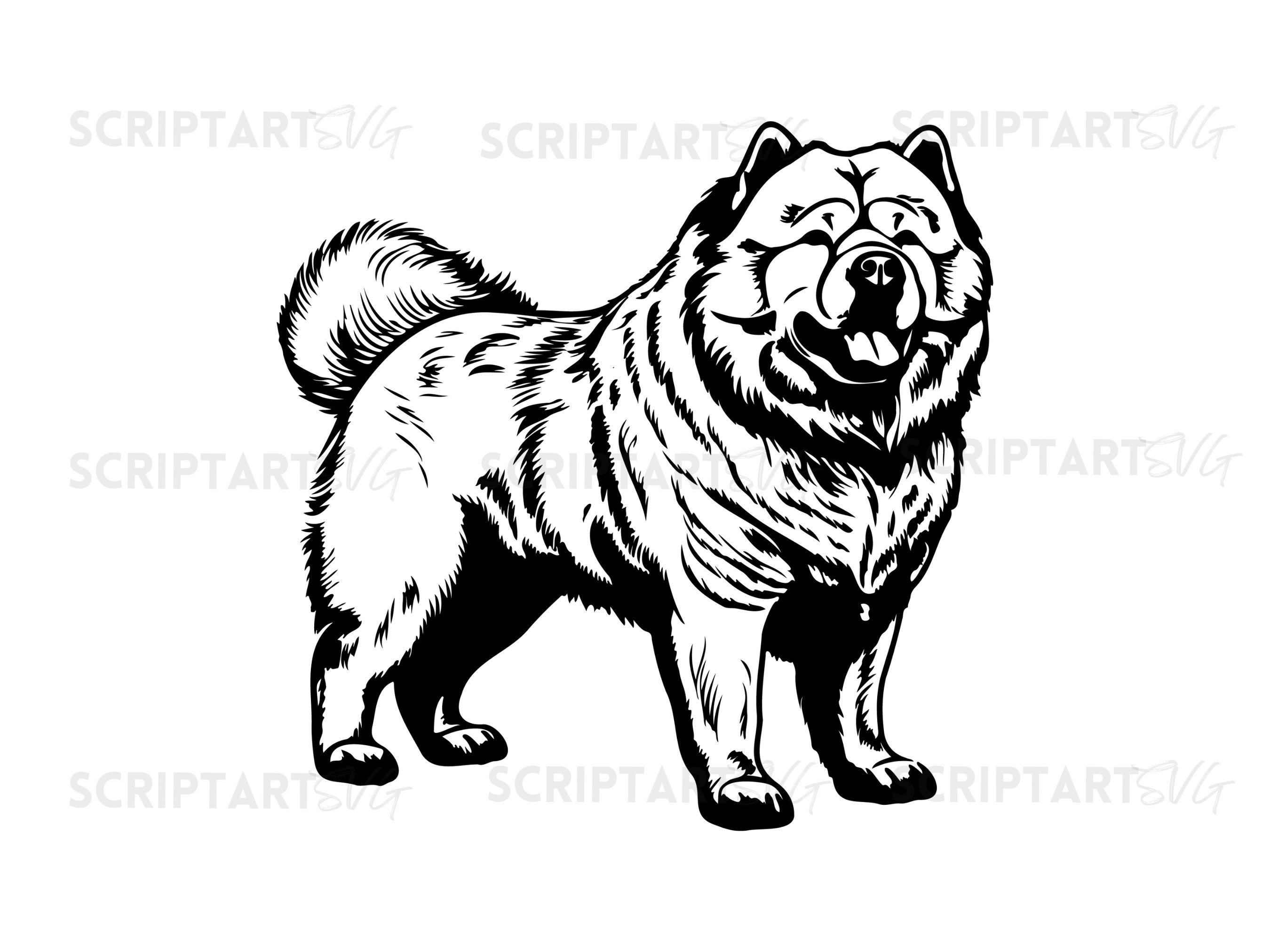 Chow Chow SVG File Silhouette Chow Chow Profile Vector Images Clipart ...