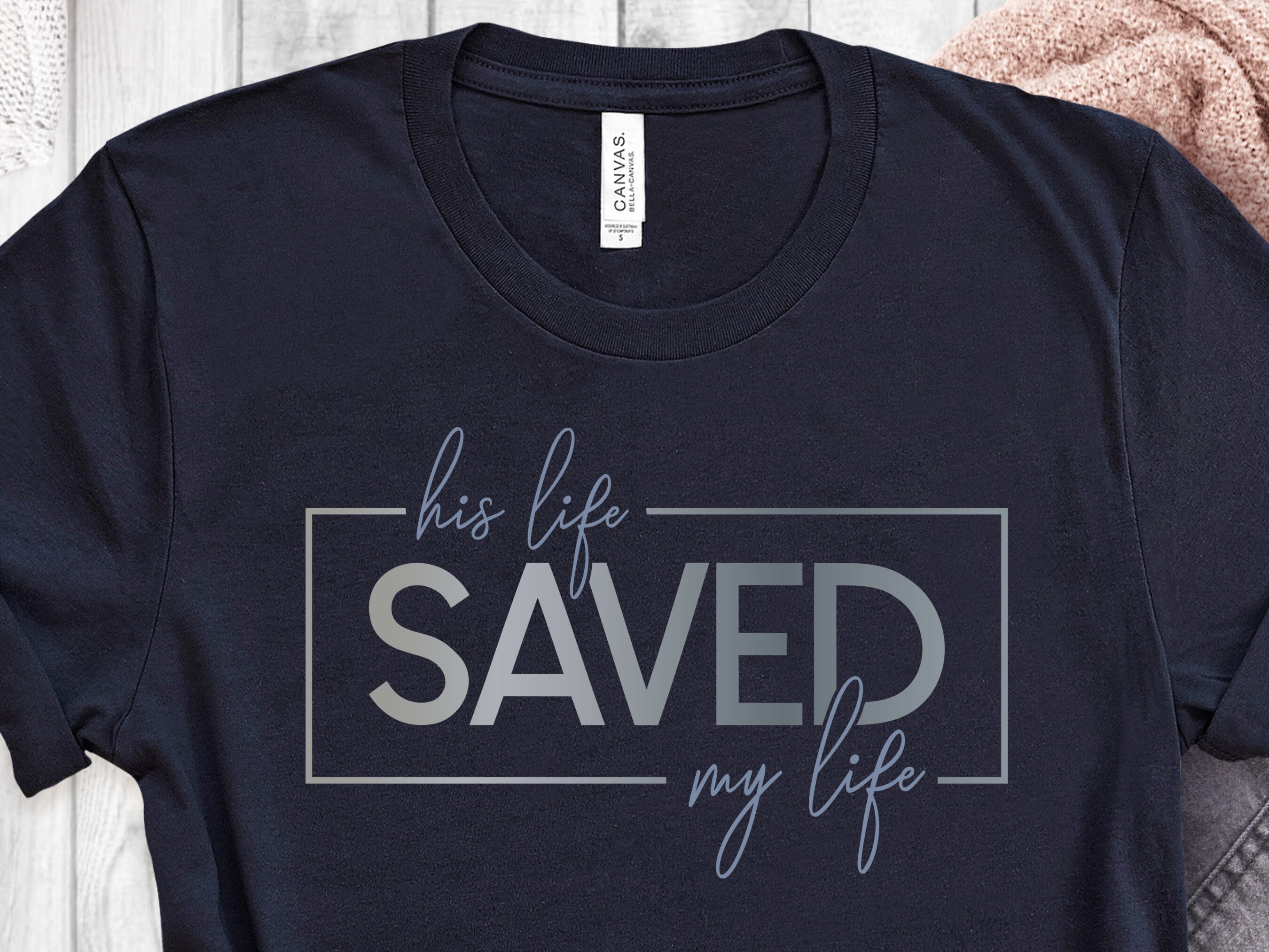 His Life Saved My Life SVG PNG PDF Christian Svgs Religion - Etsy