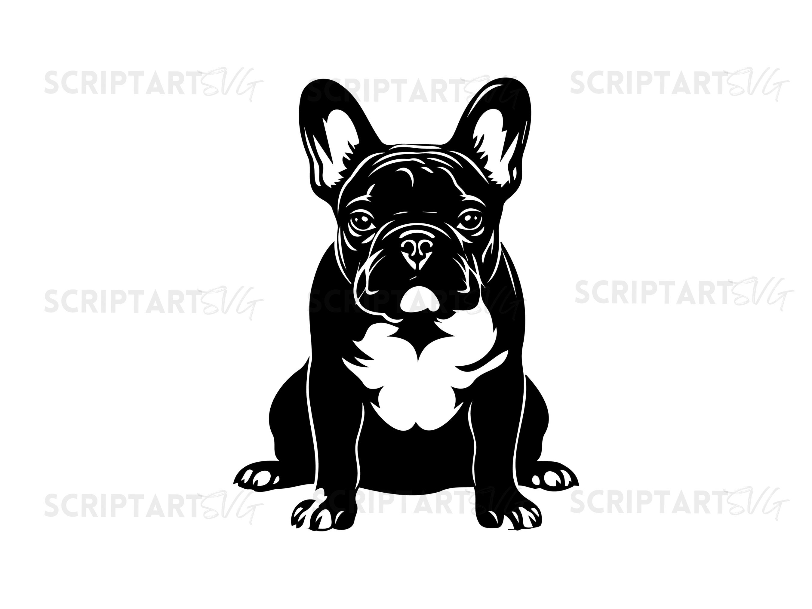 French Bulldog SVG File Silhouette French Bulldog Profile Vector Images ...