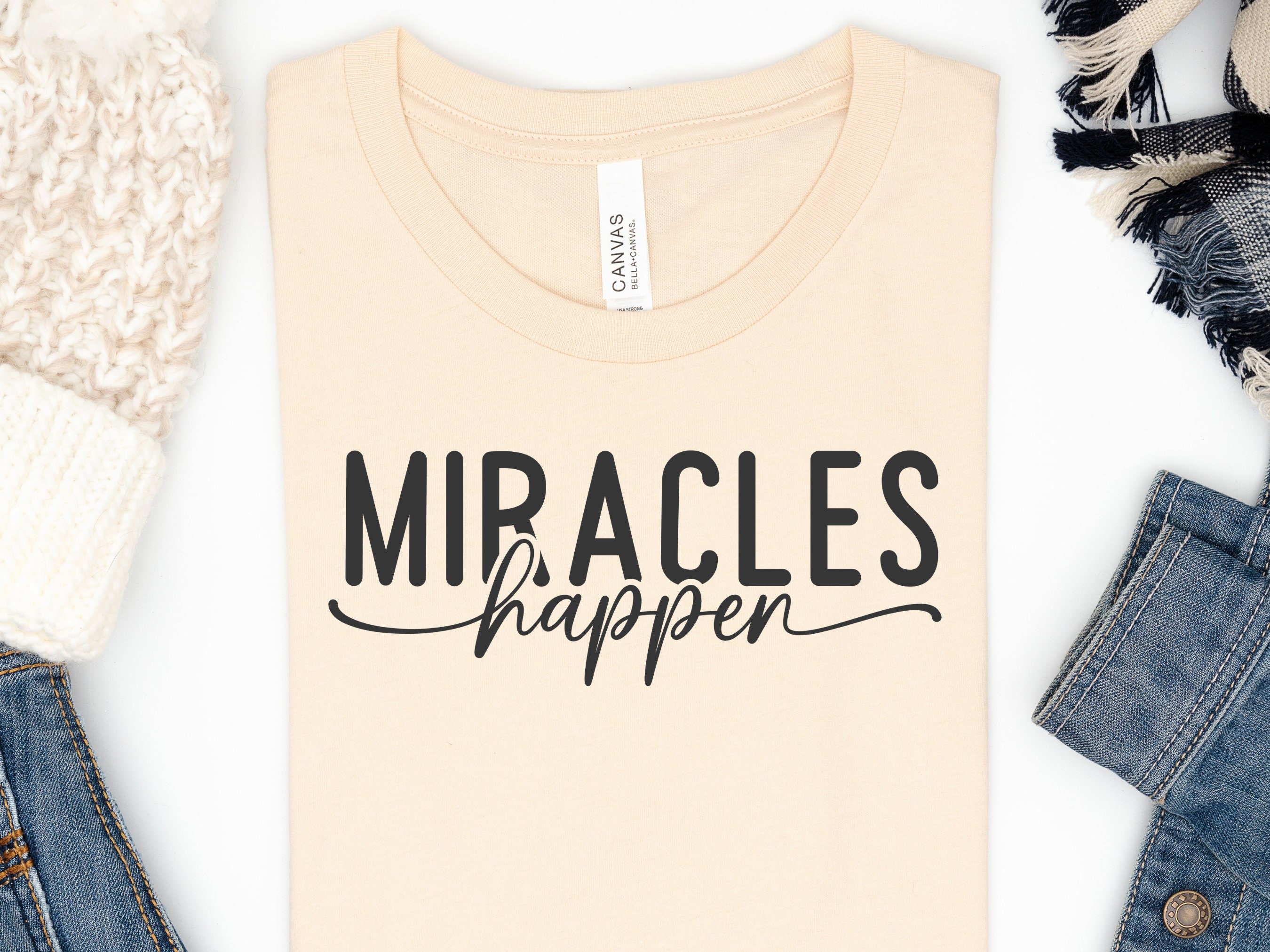 Miracles Happen SVG PNG PDF, Faith Svg, Motivational Svg, Baby Svg, Mom ...