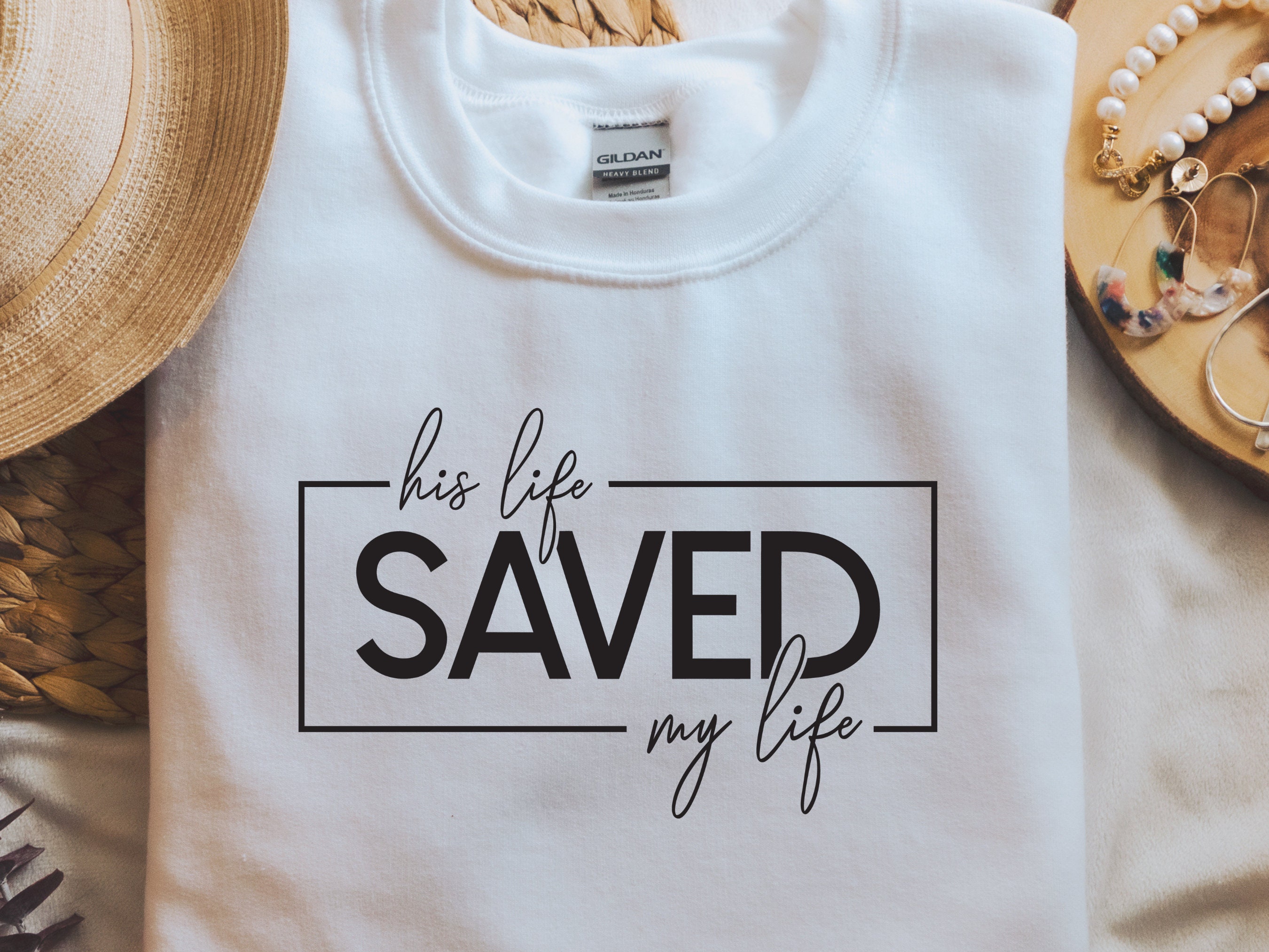 His Life Saved My Life SVG PNG PDF Christian Svgs Religion - Etsy